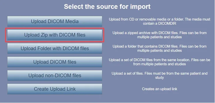 Uploading DICOM Files to OptosAdvance | Optos Support